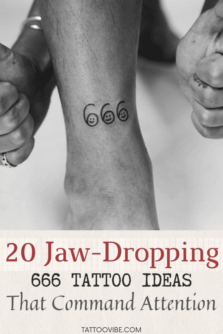 20 atemberaubende 666 Tattoo-Ideen, die Aufmerksamkeit erregen