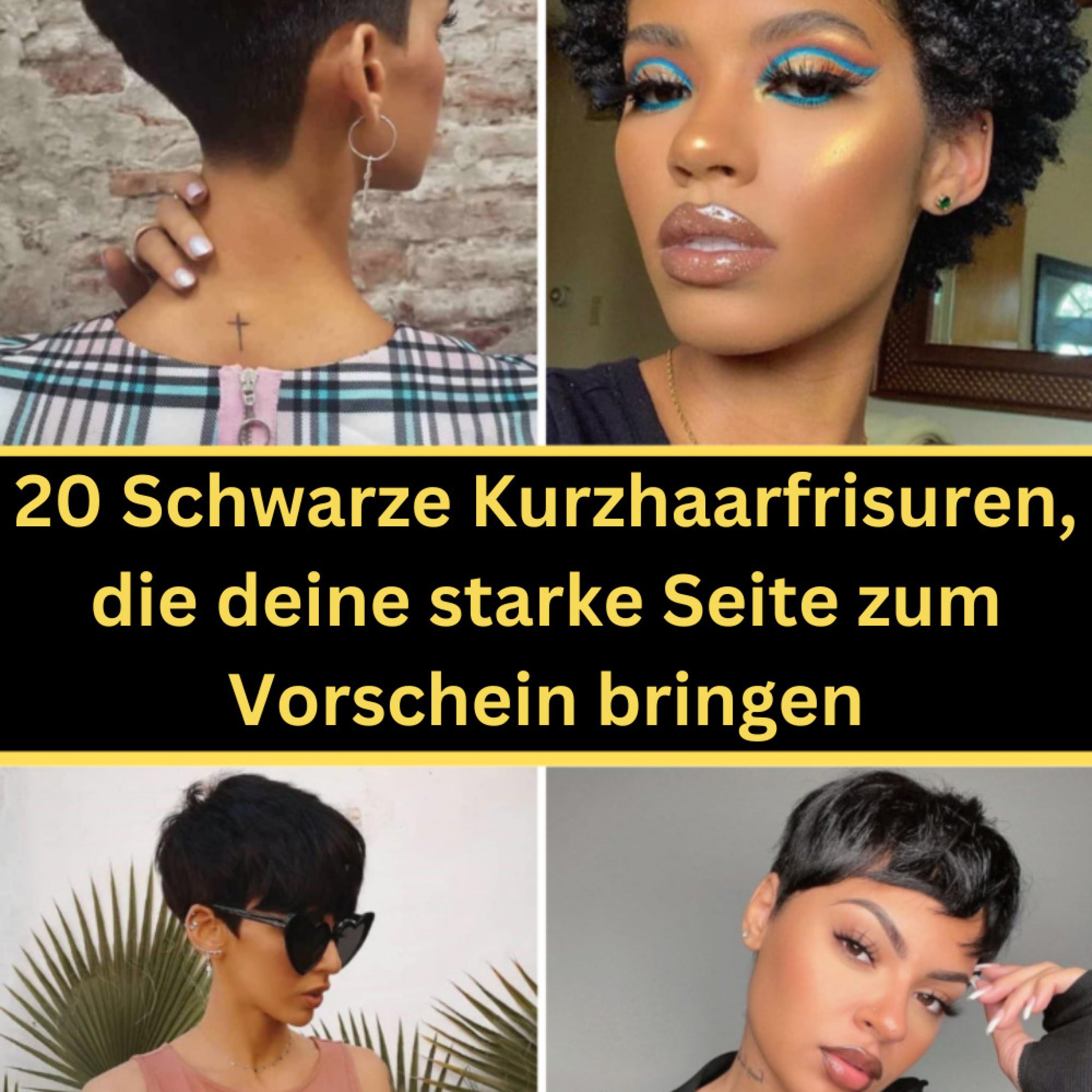 20 Schwarze Kurzhaarfrisuren, die deine starke Seite zum Vorschein bringen
