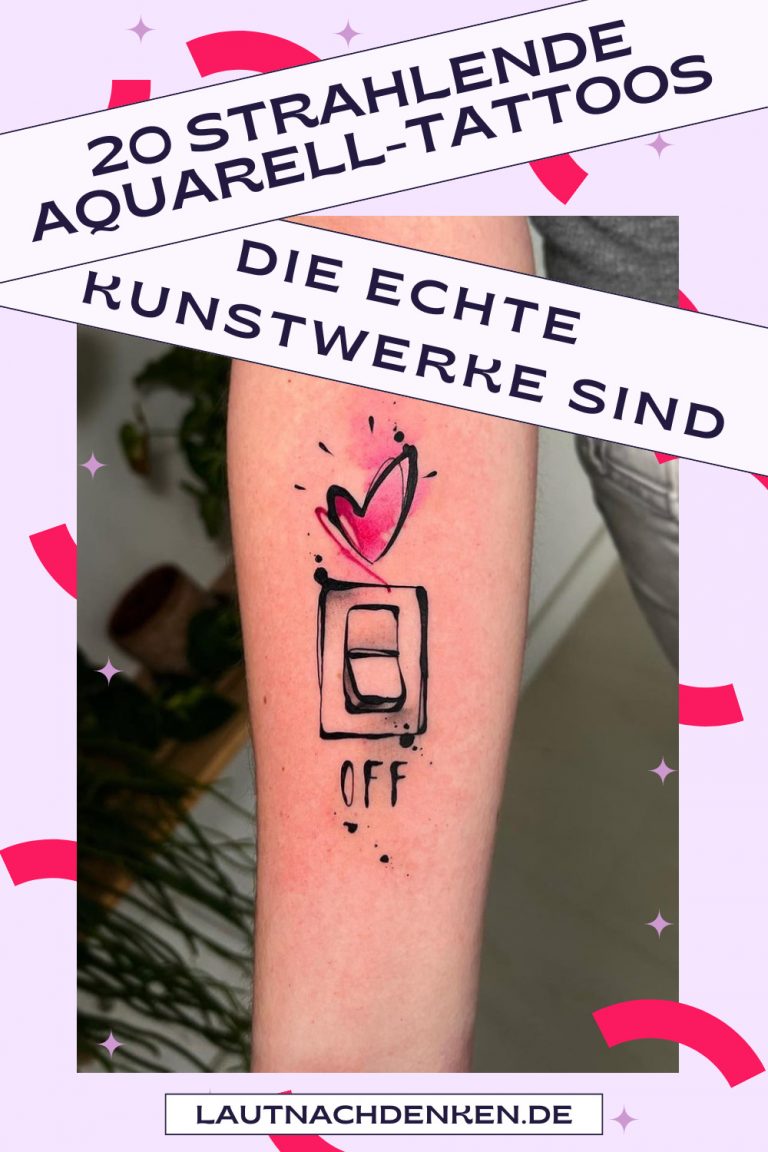 20 Strahlende Aquarell-Tattoos, die echte Kunstwerke sind