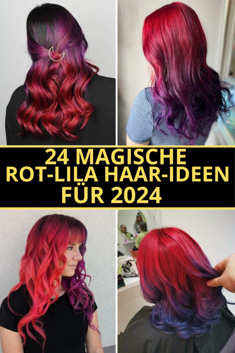 24 Magische rot-lila Haar-Ideen für 2024