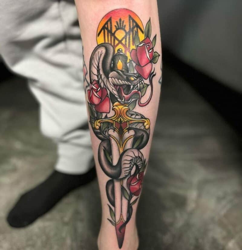 Schienbein Tattoos Manner
