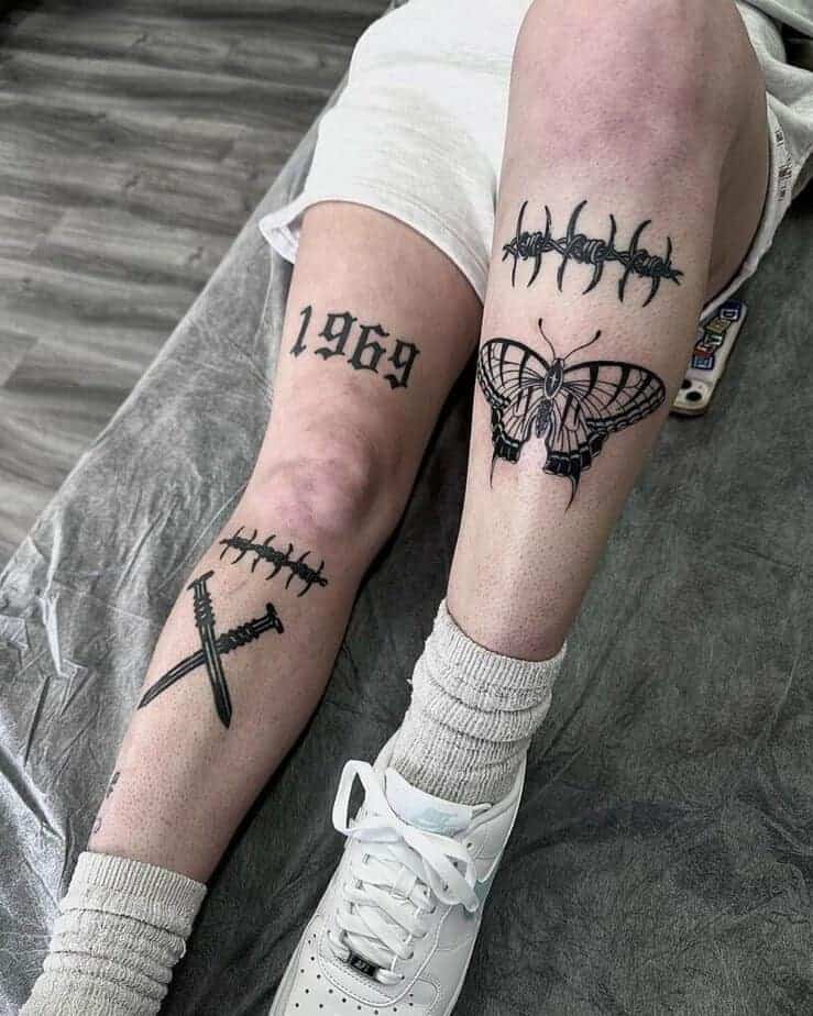 Schienbein Tattoos Manner