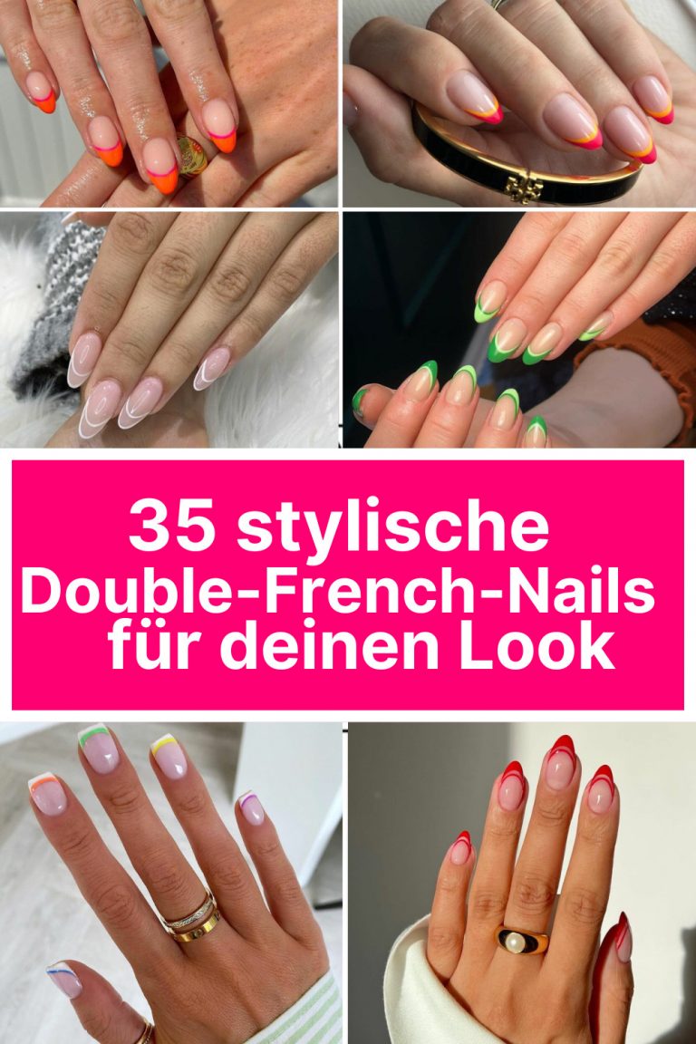 35 stylische Double-French-Nails für deinen Look