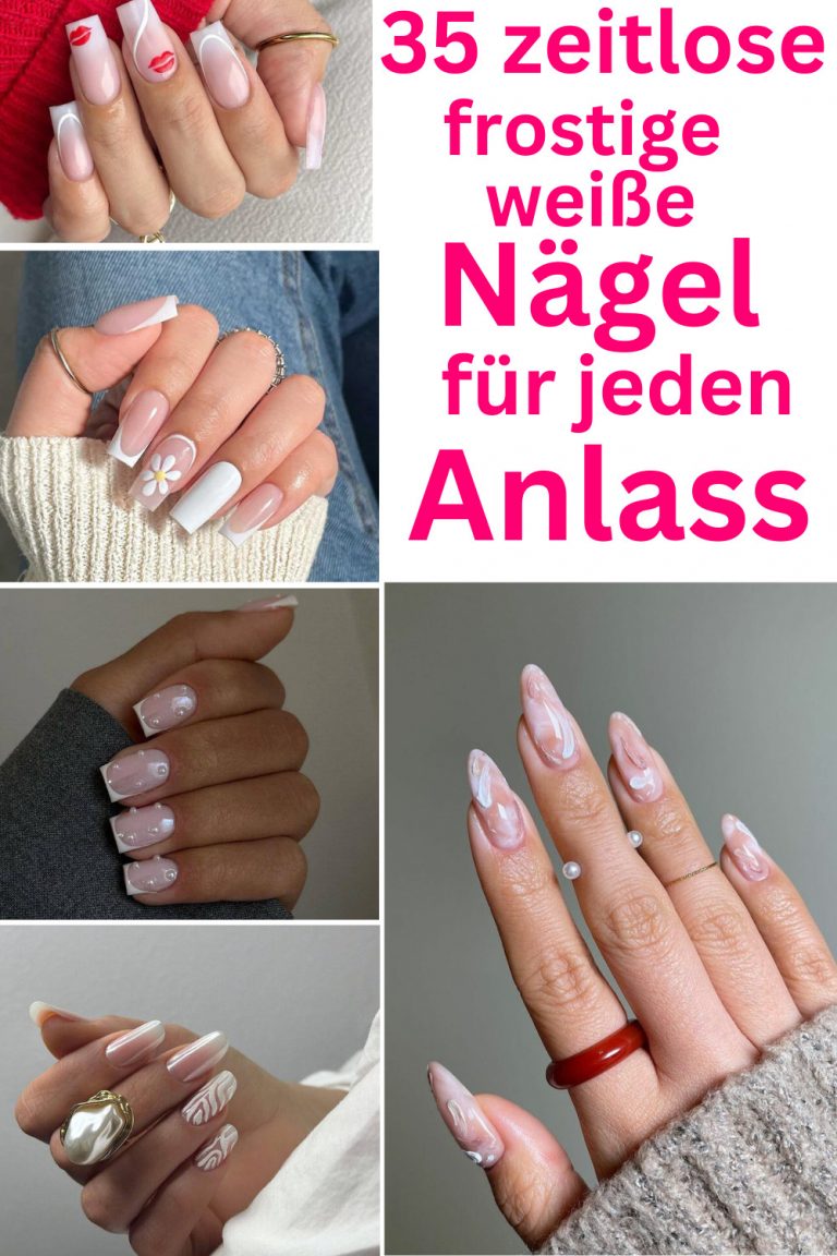 Weisse Nagel Mit Buchstaben