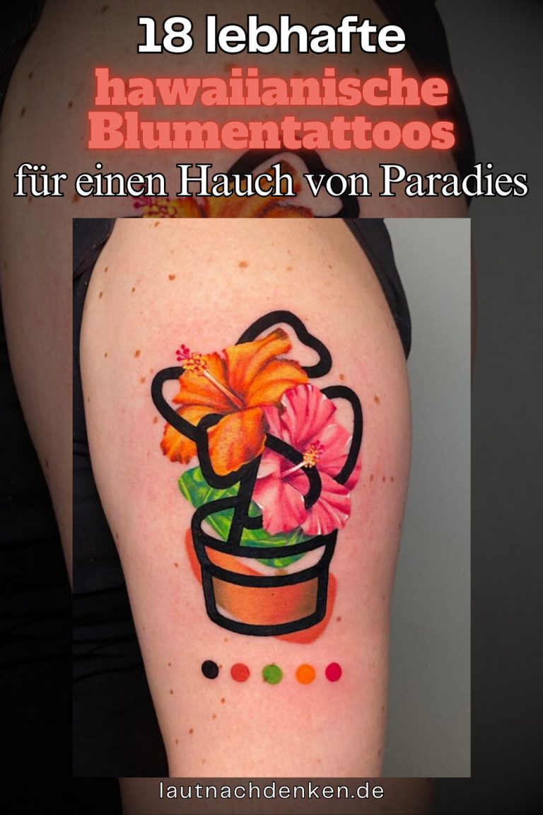 18 lebhafte hawaiianische Blumentattoos für einen Hauch von Paradies